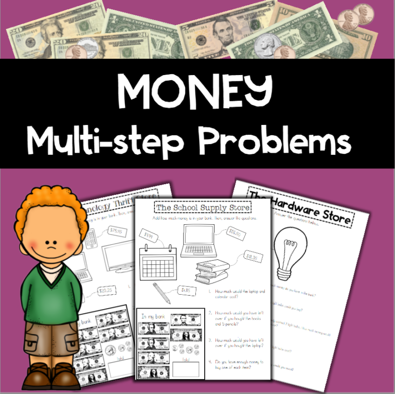 Multistep Money Store Word Problems with Adding, Subtracting and ...