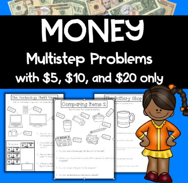 Multistep Money Store Word Problems with Adding and Subtracting for ...
