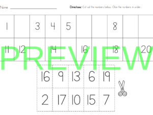 Number Sequencing and Number Sense Cut and Paste | Made By Teachers