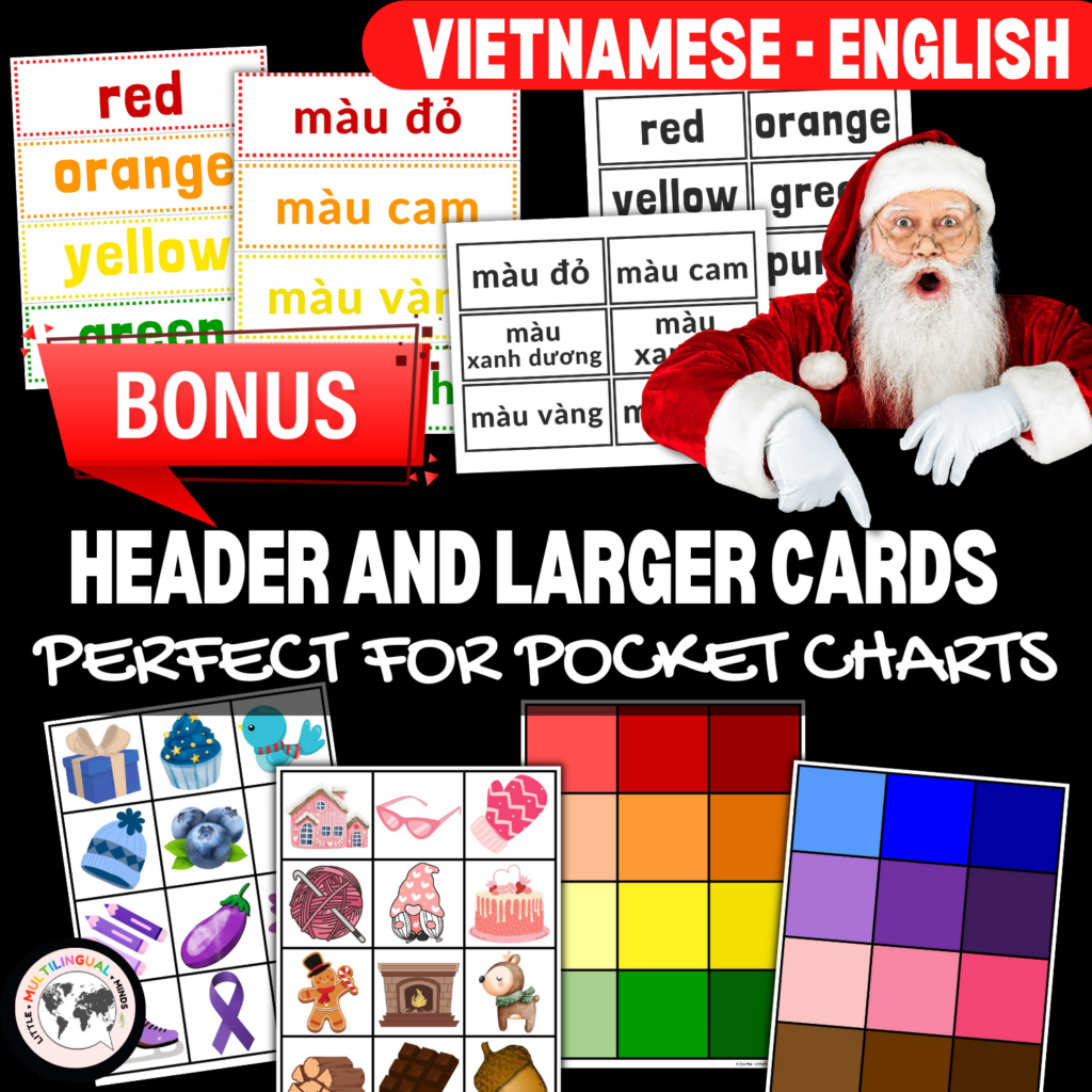 Vietnamese Christmas Activity: Vietnamese Colors Matching, Sorting by ...