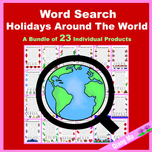 Word Search: Holidays Around The World Bundle - Made By Teachers