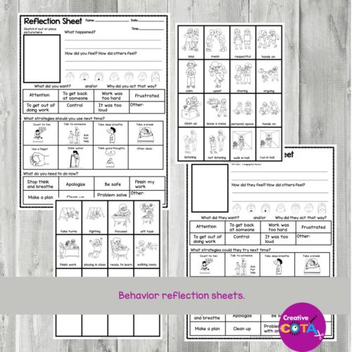 Social Emotional Learning Behavior Sort and Reflection sheet - Made By ...