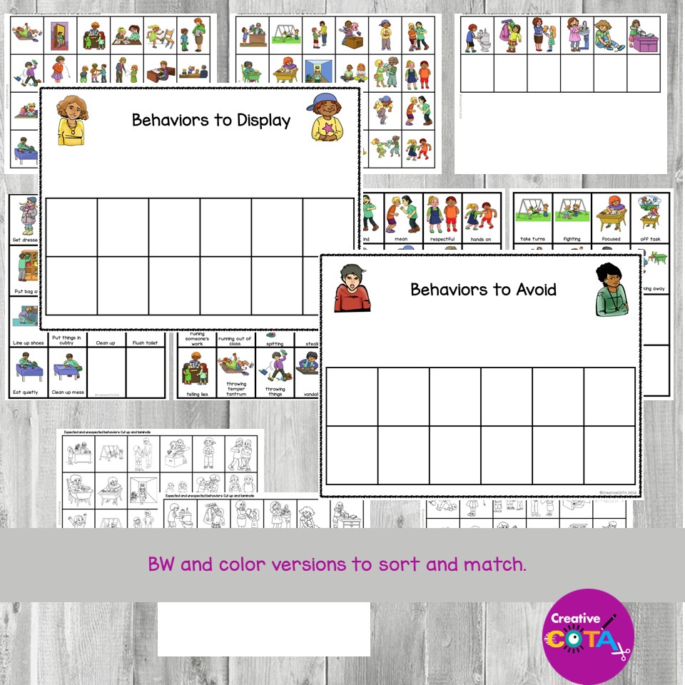 Social Emotional Learning Behavior Sort and Reflection sheet | Made By ...