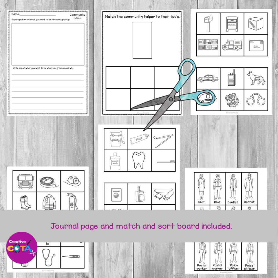 No Prep Community Helpers Worksheets and Activities | Made By Teachers