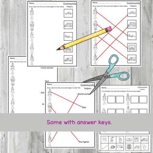 No Prep Community Helpers Worksheets and Activities | Made By Teachers