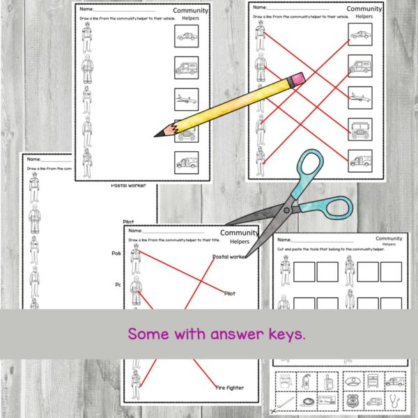 No Prep Community Helpers Worksheets and Activities - Made By Teachers
