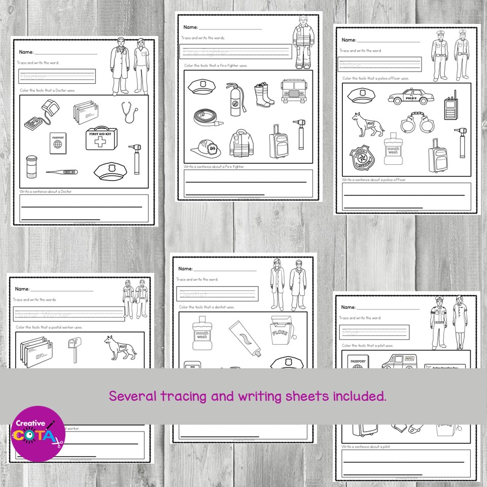 No Prep Community Helpers Worksheets and Activities | Made By Teachers