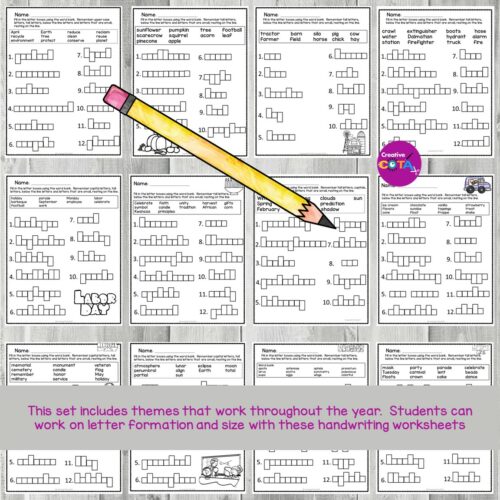 Handwriting Practice for an Entire Year - Made By Teachers