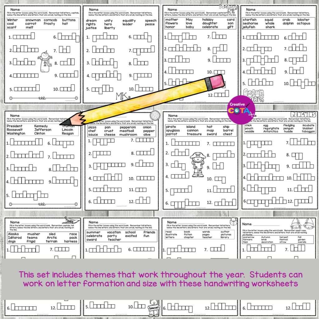 Handwriting Practice for an Entire Year - Made By Teachers