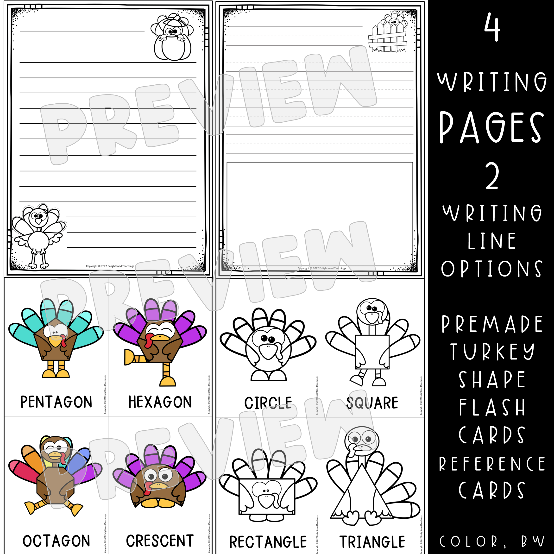 Build a 2D Turkey Shape Craft - 2D Shape Crafts - Turkey Crafts | Made ...