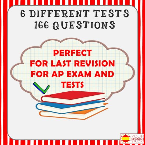 SPANISH TESTS 6 QUIZZES LAST EXAM REVISION NO PREP TESTS DE ESPAÑOL ...