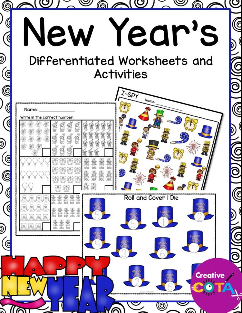 New Years Math and Literacy Activities and Worksheets | Made By Teachers