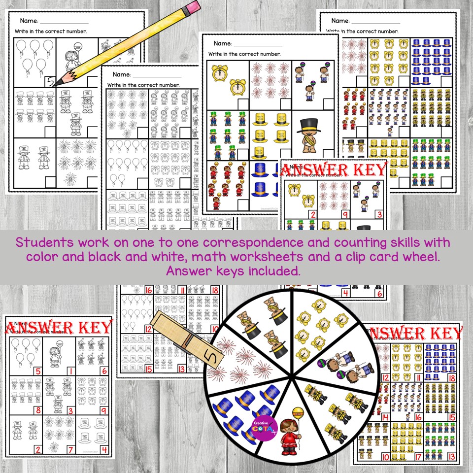 New Years Math and Literacy Activities and Worksheets | Made By Teachers
