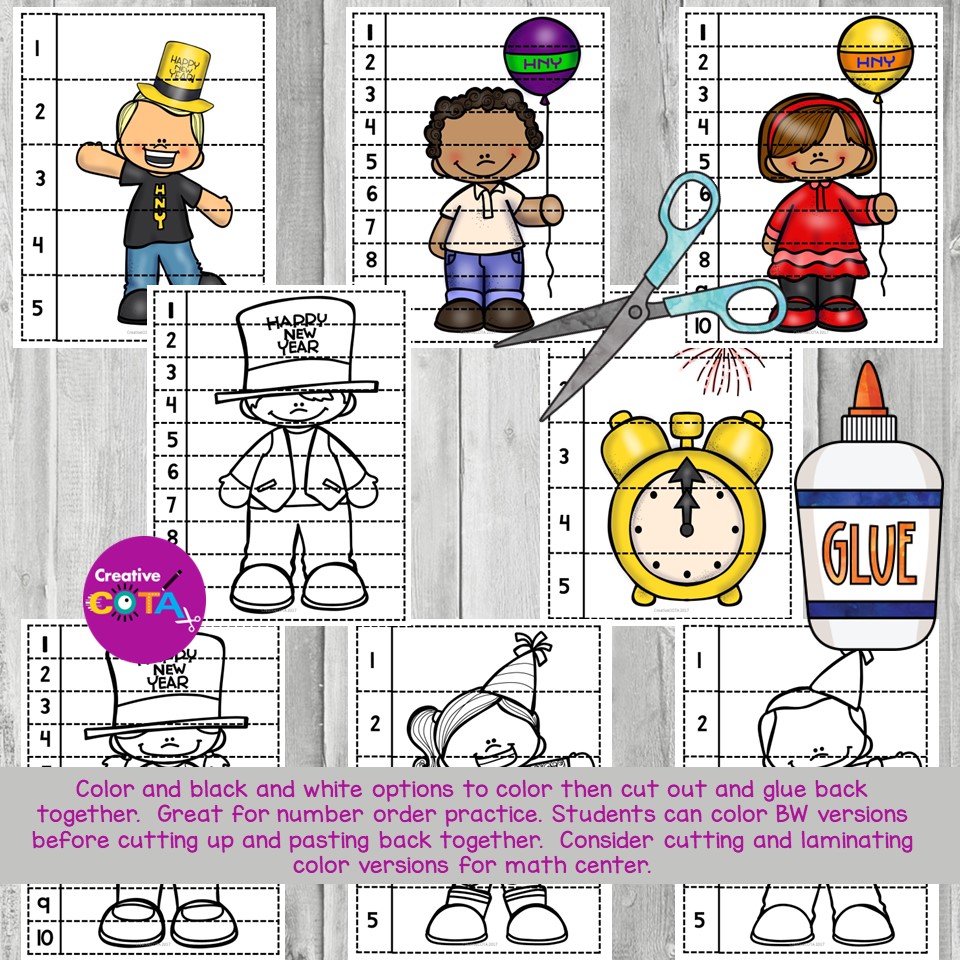 New Years Math and Literacy Activities and Worksheets | Made By Teachers