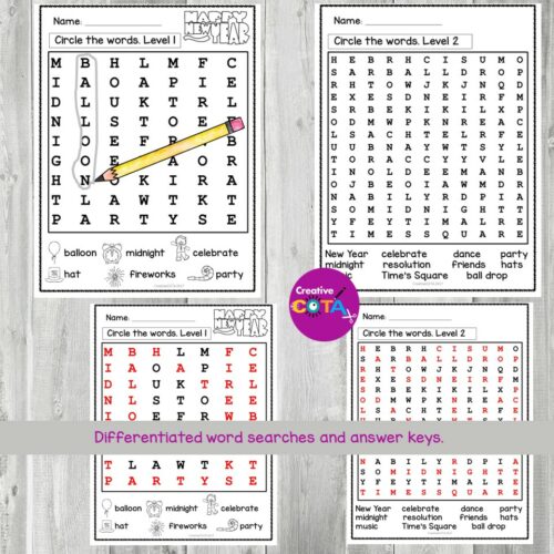 New Years Math and Literacy Activities and Worksheets | Made By Teachers