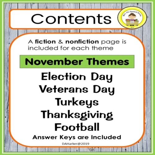 Main Idea, Inferences, Sequencing & Vocabulary in Middle School Speech ...