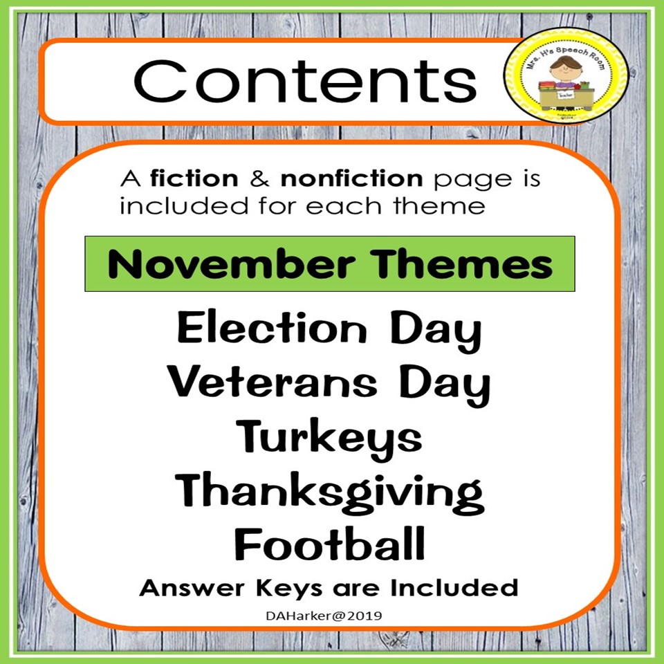 Main Idea, Inferences, Sequencing & Vocabulary in Middle School Speech ...