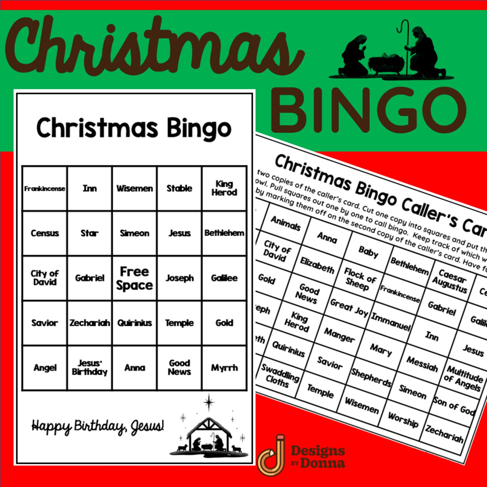 Bingo - Happy Birthday Jesus Christmas – Easy Prep – 30 Unique Cards ...