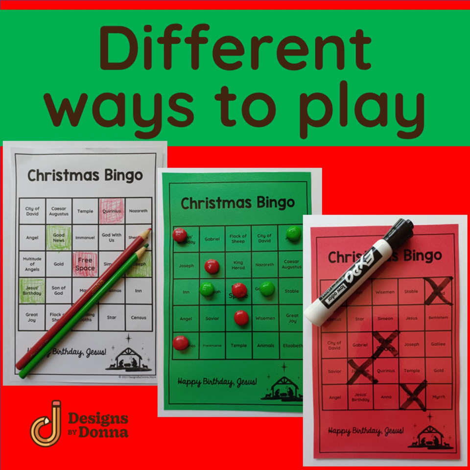 Bingo - Happy Birthday Jesus Christmas – Easy Prep – 30 Unique Cards ...