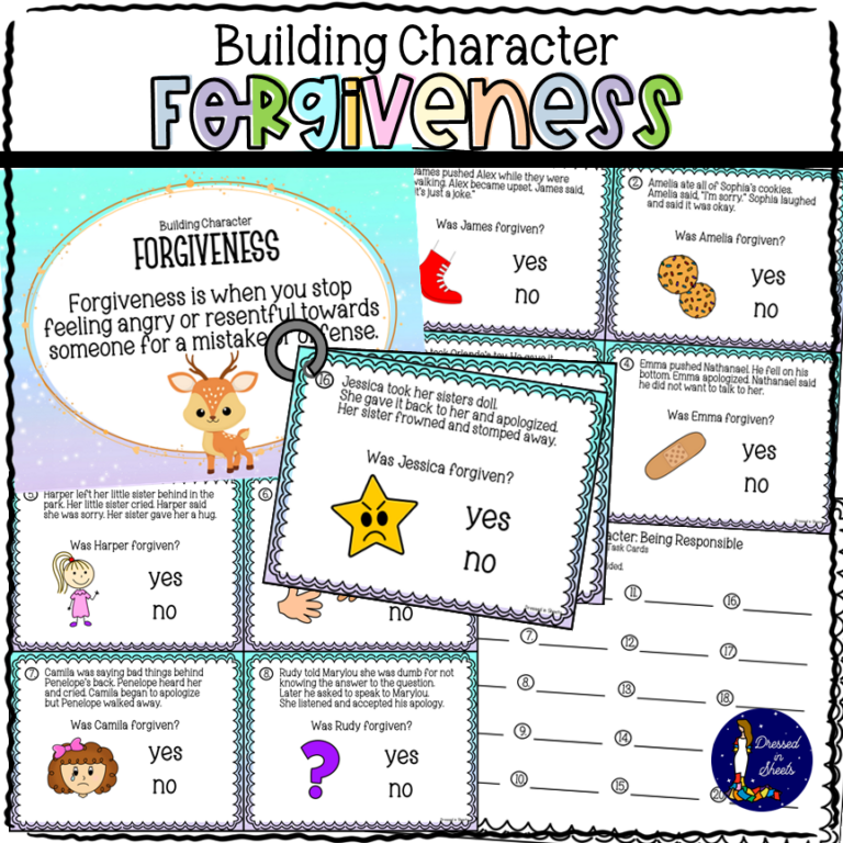 Building Character: Forgiveness Task Cards | Made By Teachers