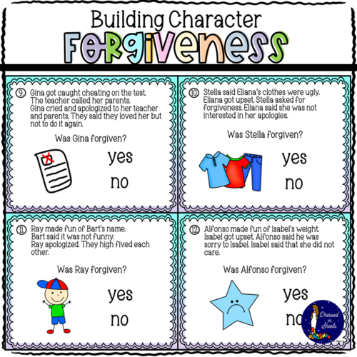 Building Character: Forgiveness Task Cards | Made By Teachers
