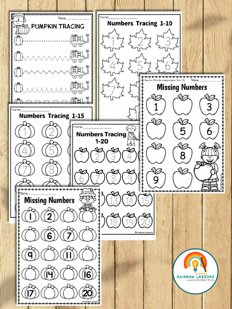 Kindergarten Math Worksheets | Fall Math Worksheets | Kindergarten Math ...