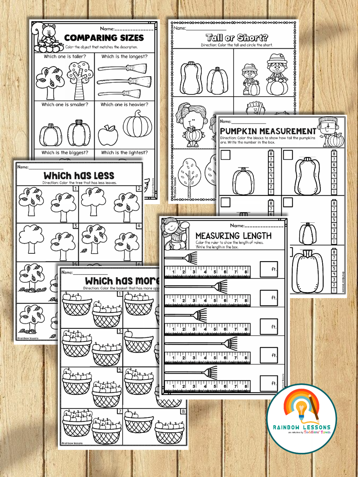 Kindergarten Math Worksheets | Fall Math Worksheets | Kindergarten Math ...