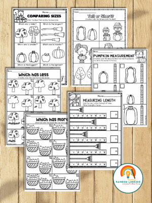Kindergarten Math Worksheets | Fall Math Worksheets | Kindergarten Math ...