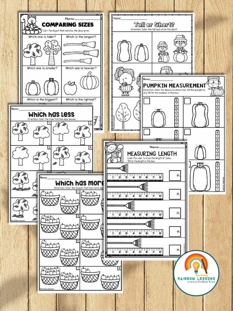 Kindergarten Math Worksheets | Fall Math Worksheets | Kindergarten Math ...