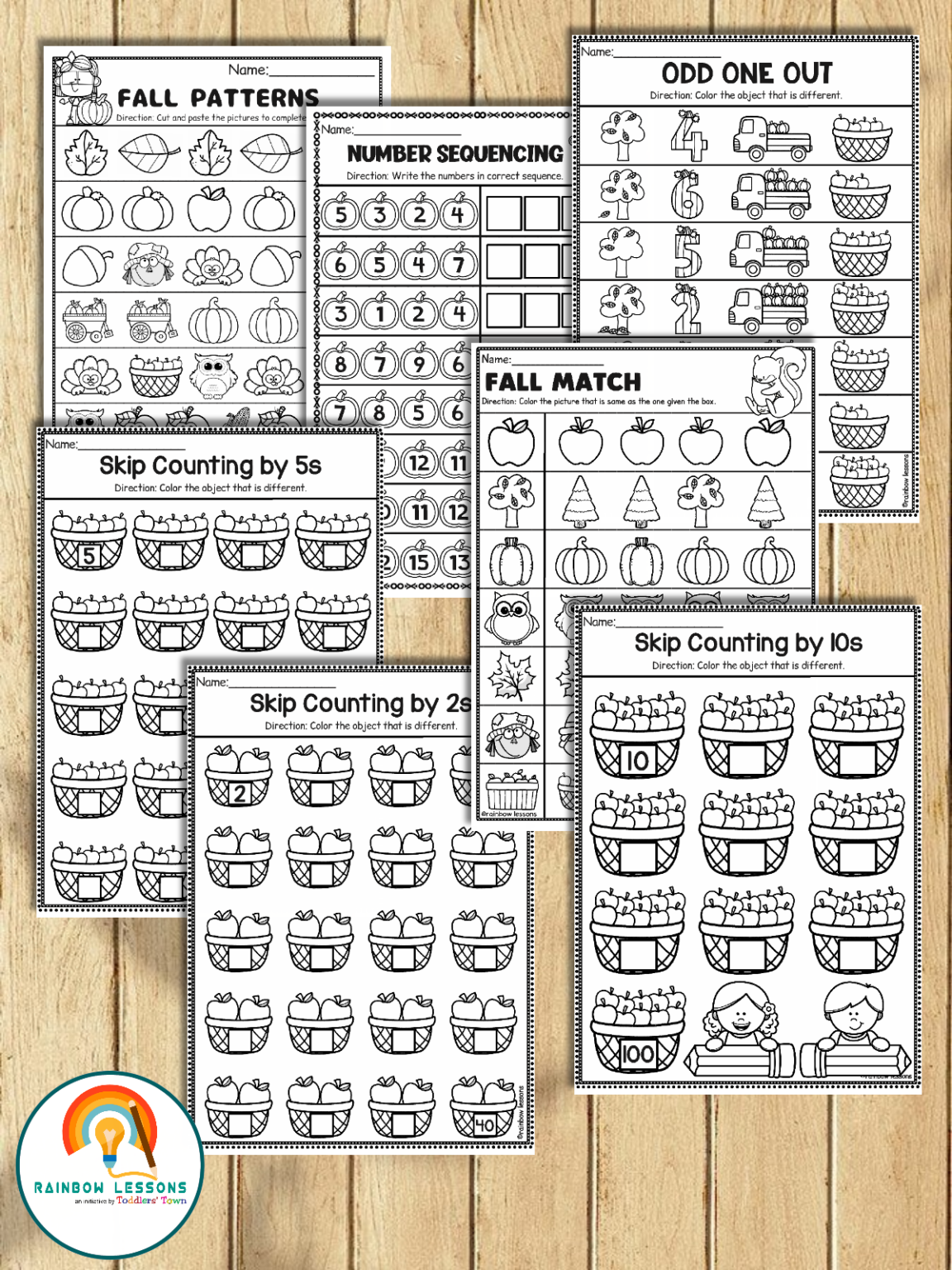 Kindergarten Math Worksheets | Fall Math Worksheets | Kindergarten Math ...