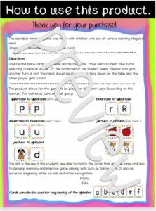 Alphabet Memory Game | Made By Teachers