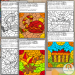 Noun and Verbs Worksheets | Fall Color by Word | Noun and Verbs ...