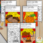 Noun and Verbs Worksheets | Fall Color by Word | Noun and Verbs ...