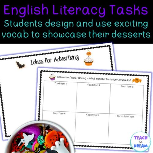 Halloween Math and English Arts PBL Activities Dessert Cart | Digital ...