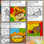 Noun and Verbs Worksheets | Thanksgiving Color By Code | Thanksgiving ...