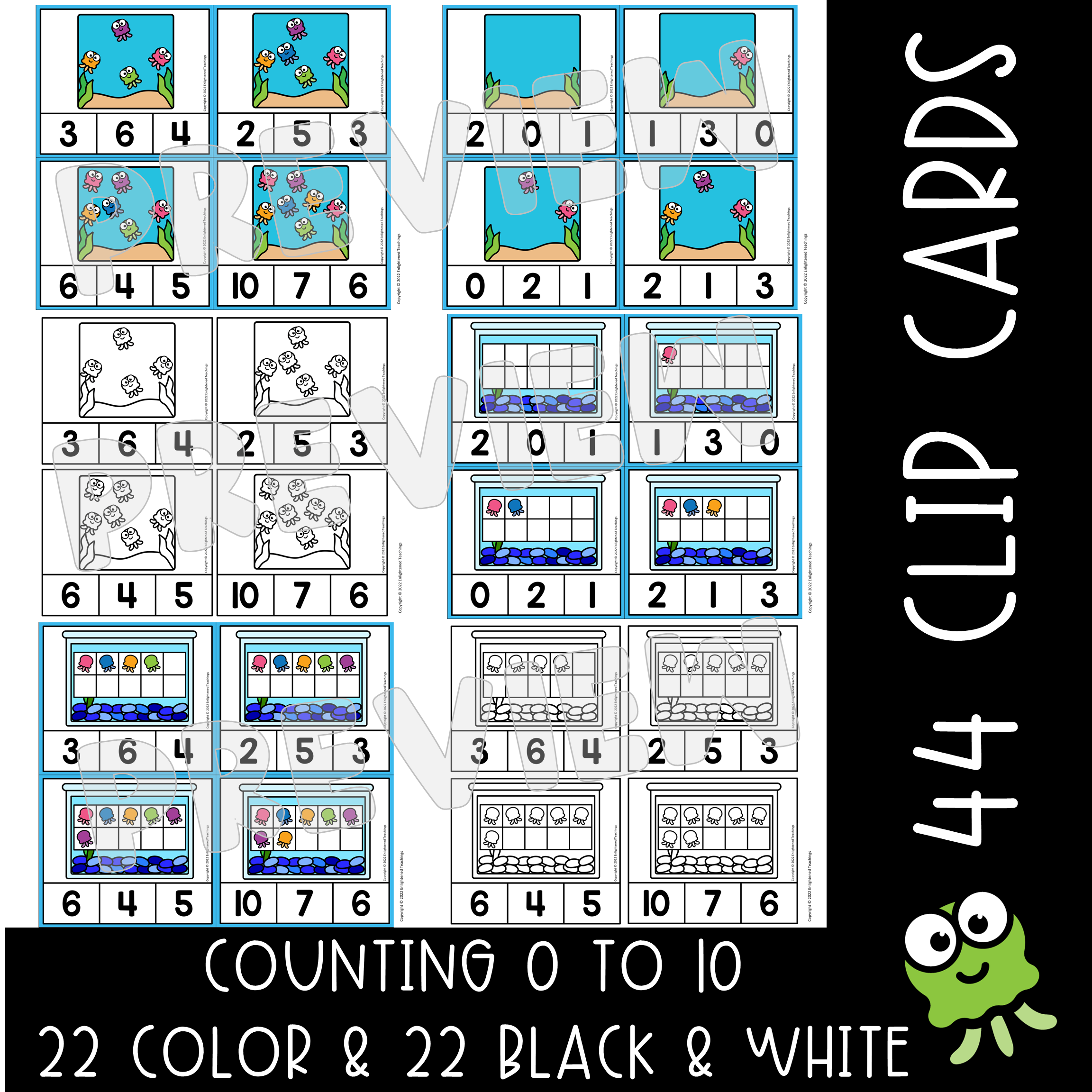 Counting to 10 Clip Cards Count the Room Scoot Task Cards Counting ...