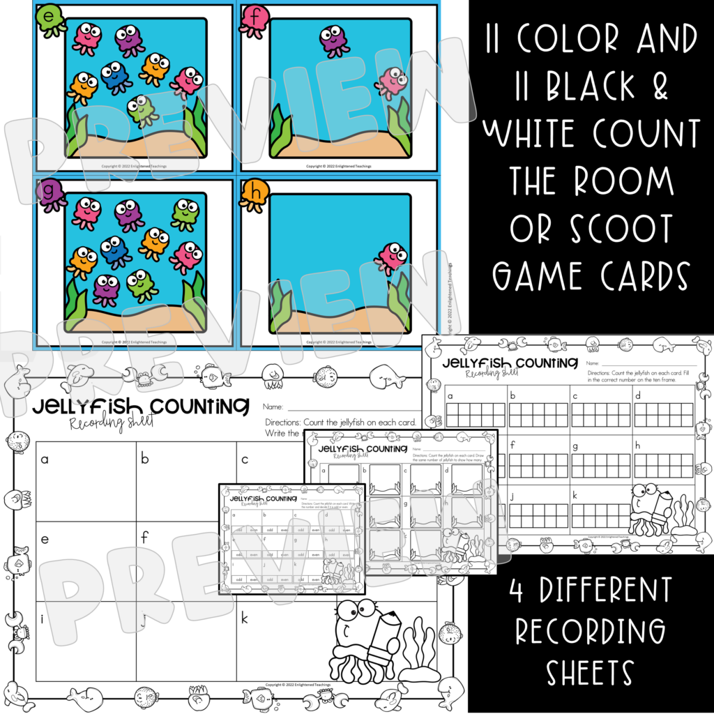 Counting to 10 Clip Cards Count the Room Scoot Task Cards Counting ...