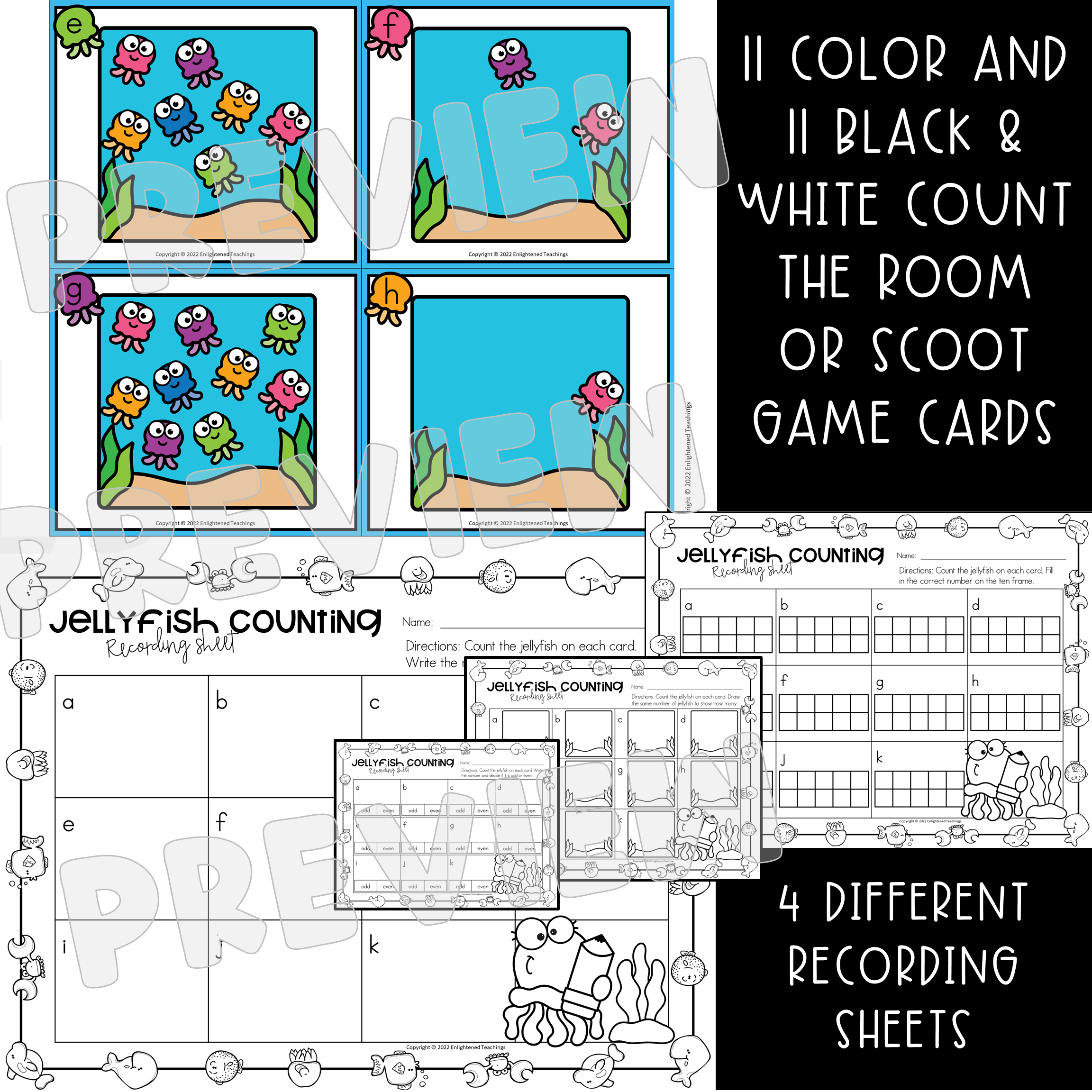 Counting to 10 Clip Cards Count the Room Scoot Task Cards Counting ...