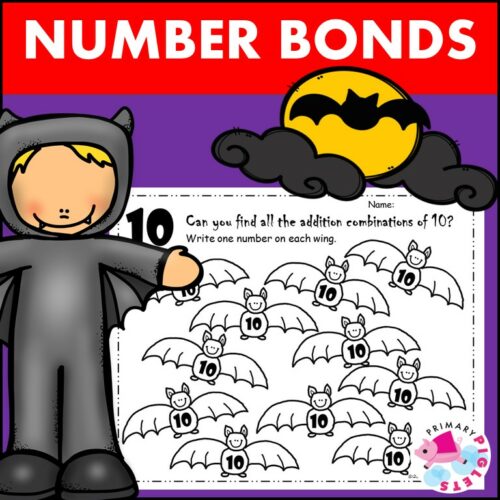Halloween Addition Worksheets Number Bonds - Made By Teachers