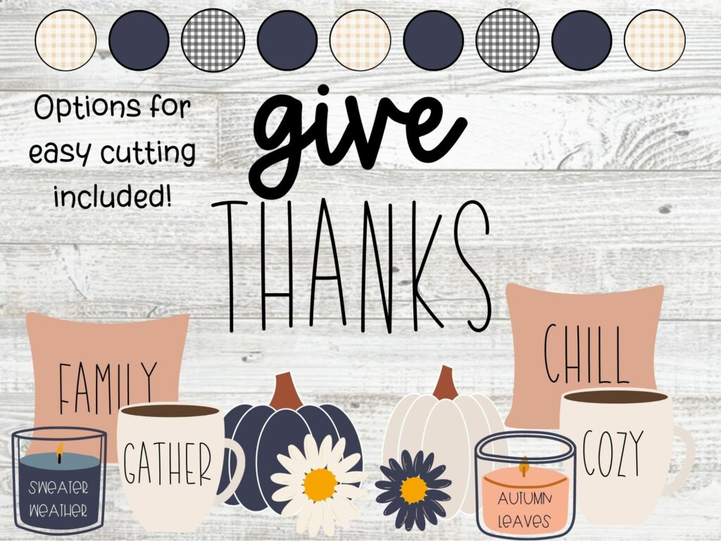 Farmhouse Thanksgiving Bulletin Board and Fall Door Decor | Made By ...