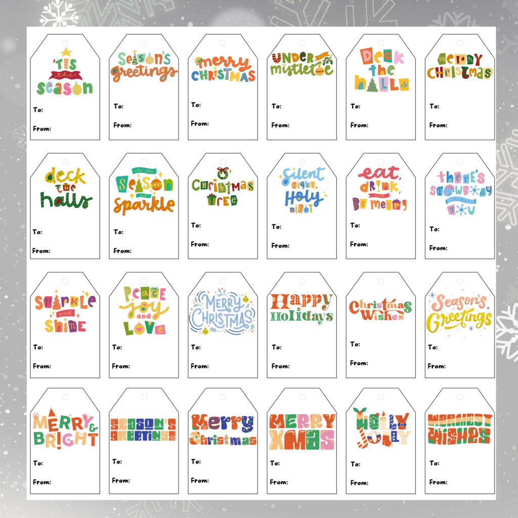 Christmas Gift Tags 12x12 | Made By Teachers