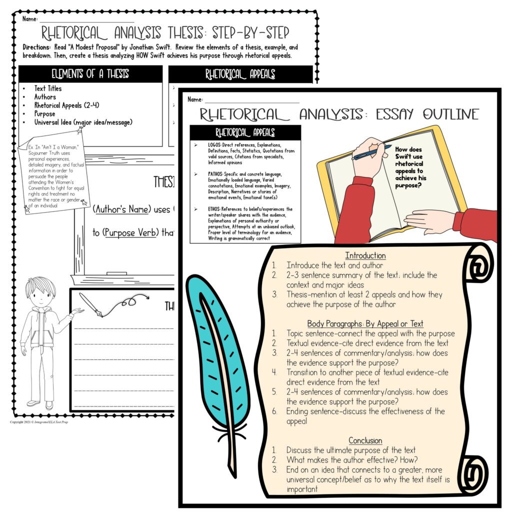 A Modest Proposal Lesson Plan Rhetorical Analysis Examples Essay Satire ...