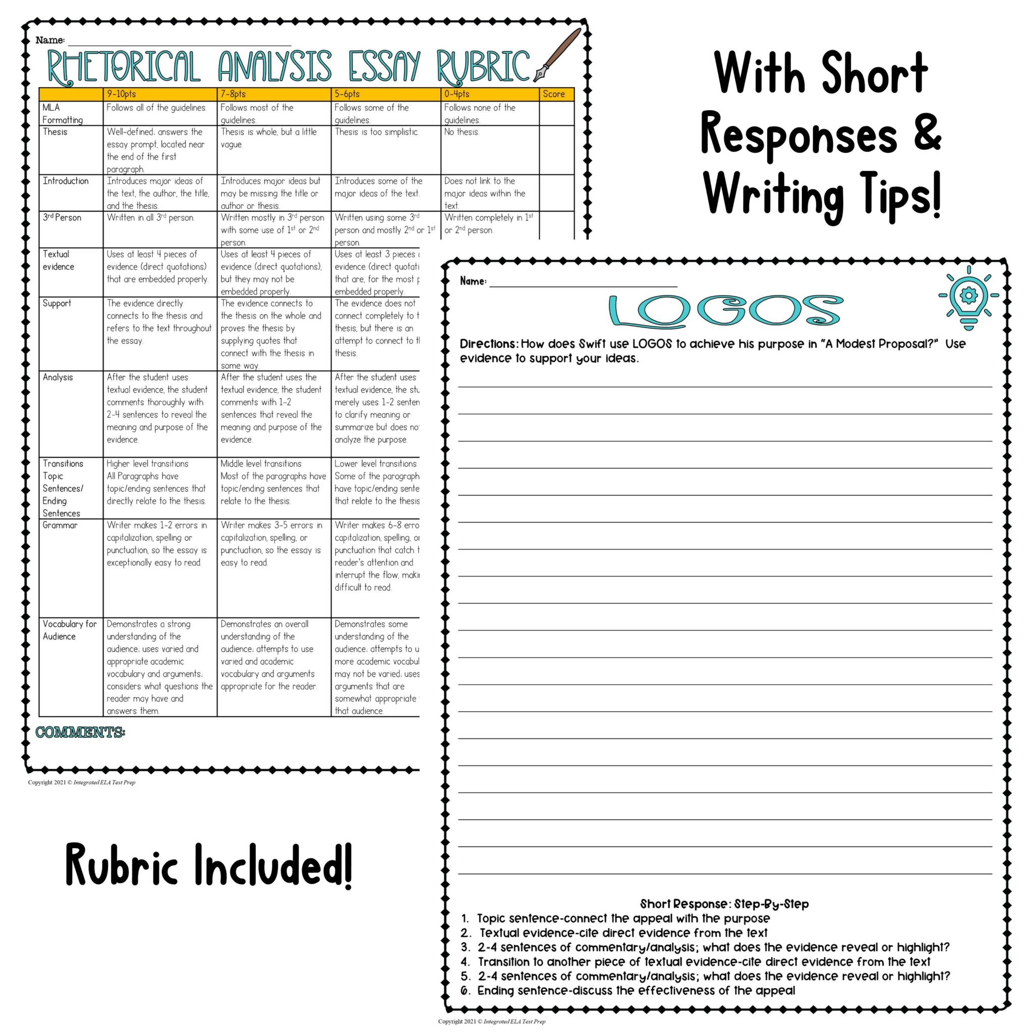 A Modest Proposal Analysis Quiz Activities Satire Lesson Plan BUNDLE ...