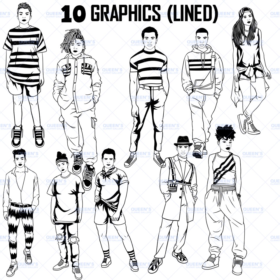 Clipart - LGTBQ Teenagers / LGTBQ Teens Clipart (SET 1) | Made By Teachers