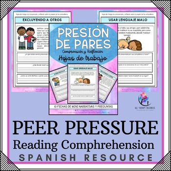 SPANISH VERSION - PEER PRESSURE Reading Comprehension & Questions ...