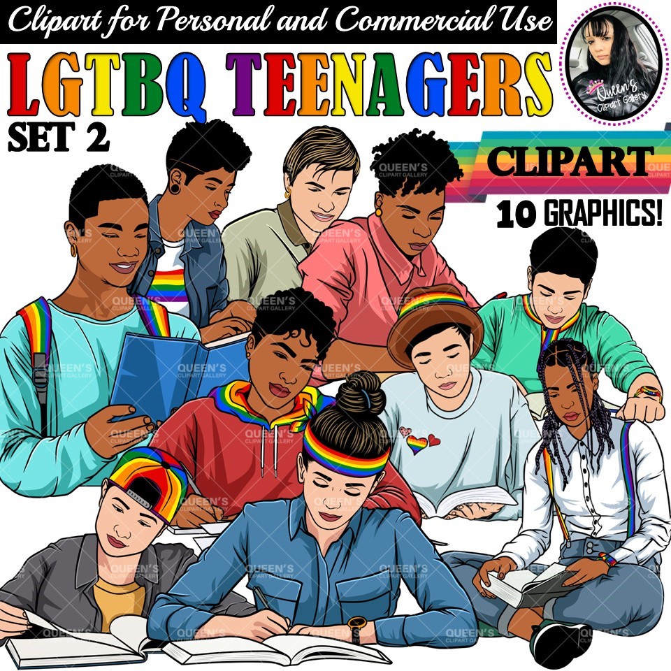 LGBTQ TEEN CLIPART BUNDLE | Made By Teachers