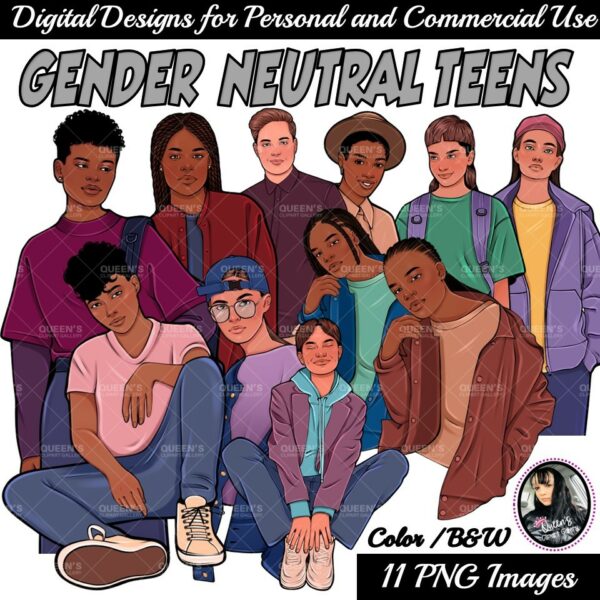 LGBTQ TEEN CLIPART BUNDLE | Made By Teachers