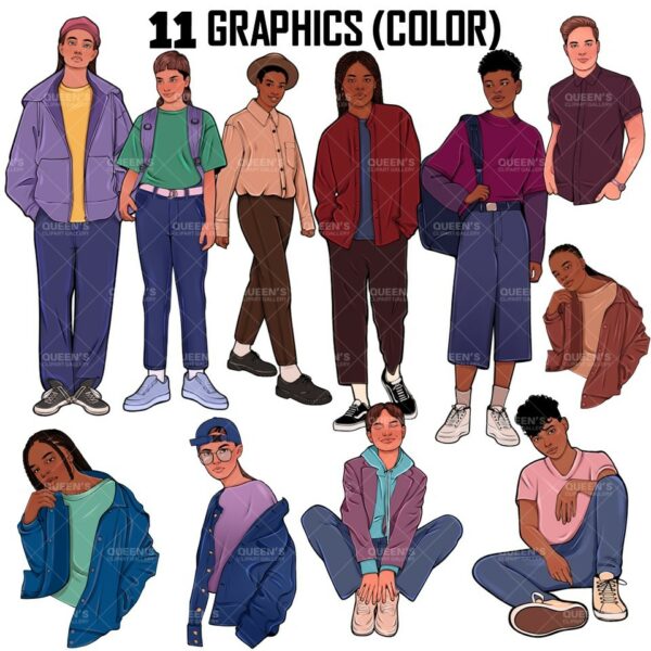 LGBTQ TEEN CLIPART BUNDLE | Made By Teachers