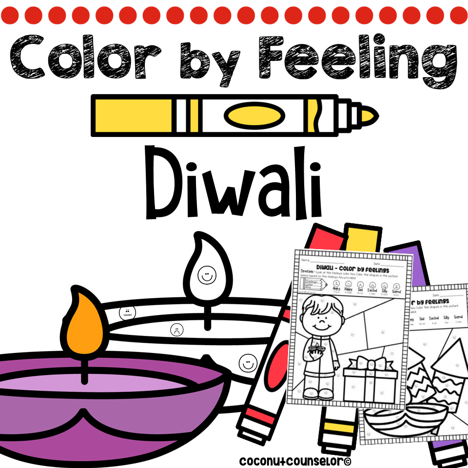 Diwali Color by Feeling Worksheets | Made By Teachers