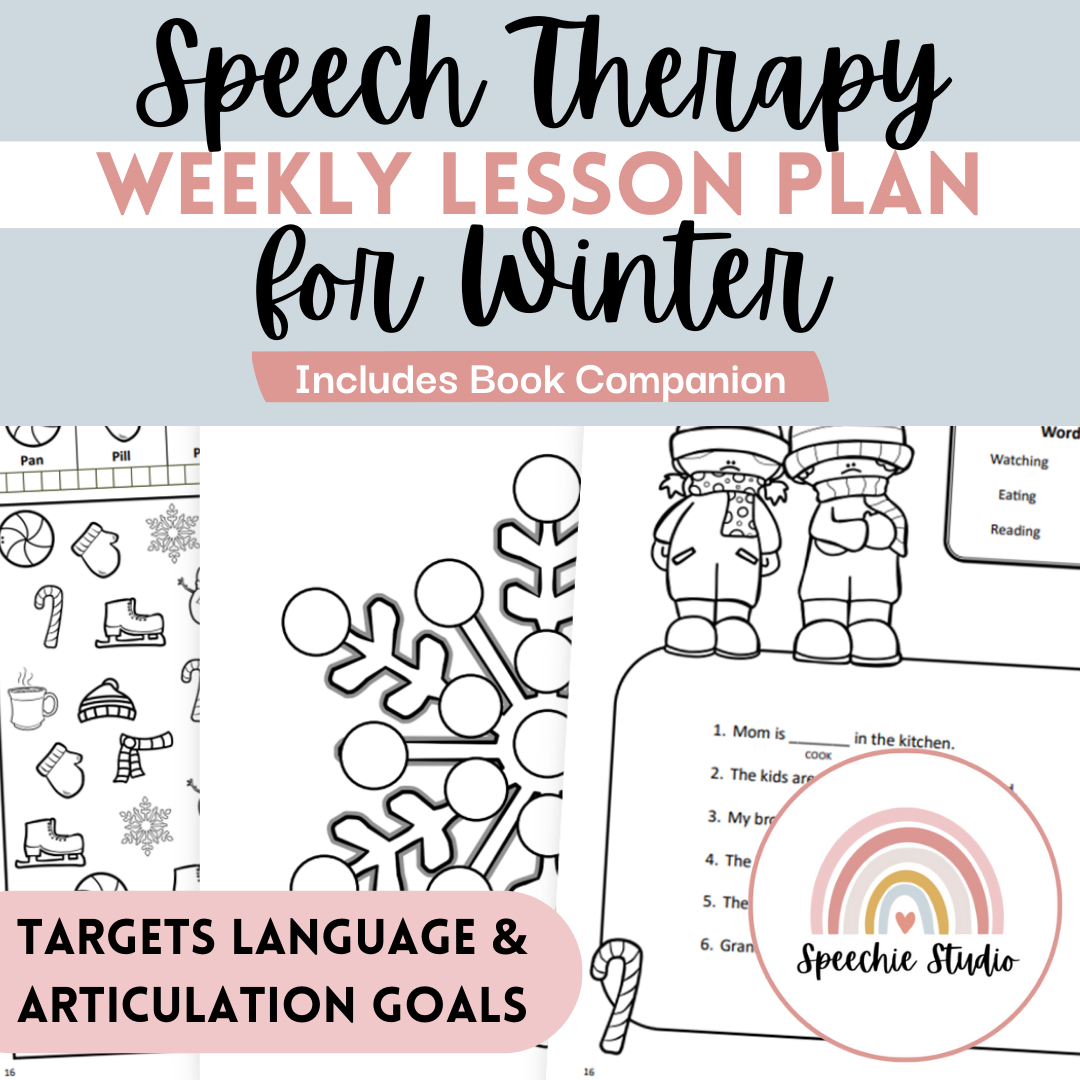 Winter Speech and Language Puzzles | Winter Articulation and Language ...